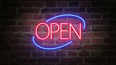 Neon Open Sign Animation, Neon Open Sign... | Stock Video | Pond5