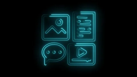 Neon Animation Image Stock Videos – Royalty-Free HD & 4K Videos