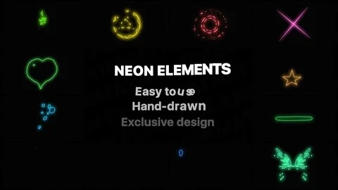 Neon Party Elements | After Effects ~ After Effects #129222236