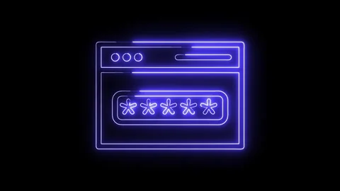 Neon password input field animation on b... | Stock Video | Pond5
