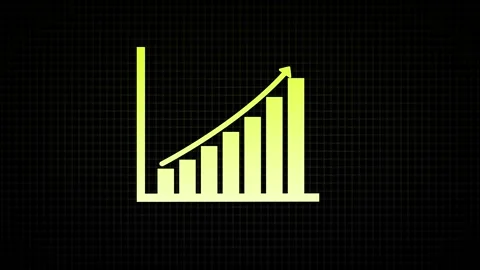 Neon pink bar graph animated on a dark g... | Stock Video | Pond5