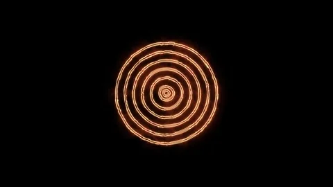 Neon radio wave signal animation on blac... | Stock Video | Pond5