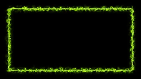 Neon Rectangle Frame Animation. Green ne... | Stock Video | Pond5