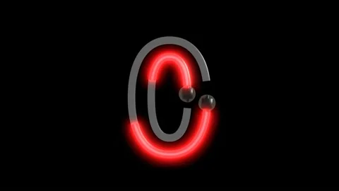 Neon script word Themed Font Number 0 | Stock Video | Pond5