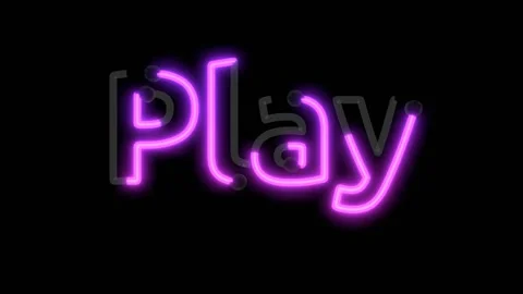 Neon script word Themed Font Play | Stock Video | Pond5