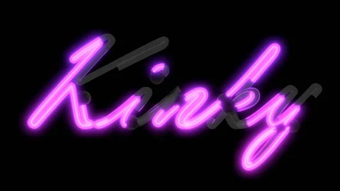 Neon script word Themed Font Kinky | Stock Video | Pond5