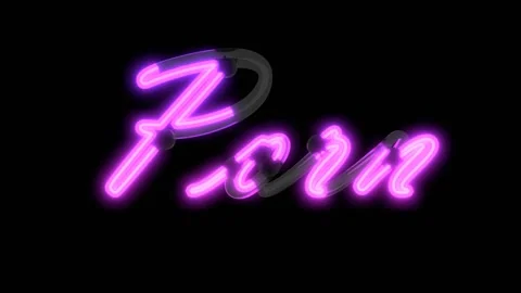 Neon script word Themed Font Porn | Stock Video | Pond5