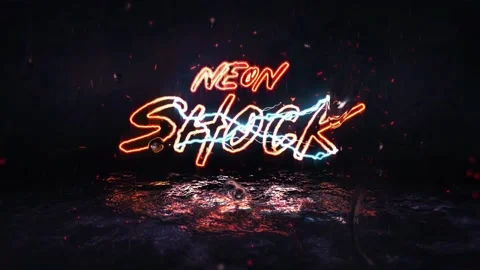 After Effects: Neon Shock Title/Logo Reveal #133461787