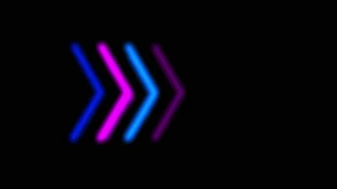 Neon sign Arrows Animation of pink light... | Stock Video | Pond5