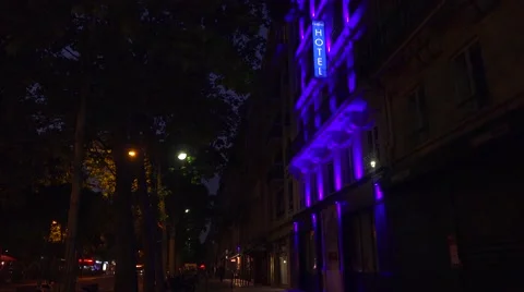 Hotel Sign Night Stock Video Footage | Royalty Free Hotel Sign Night ...