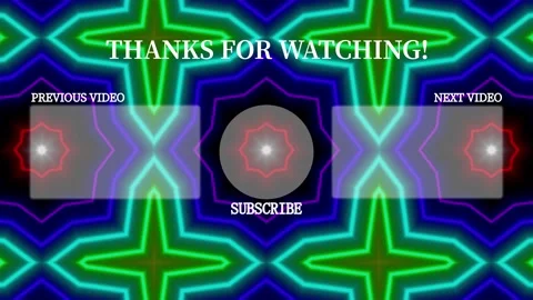 Neon sign pattern YouTube end card endin... | Stock Video | Pond5