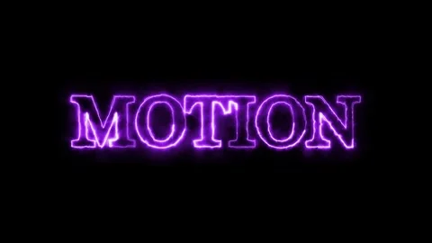 Neon sign with the word MOTION in purple... | Stock Video | Pond5