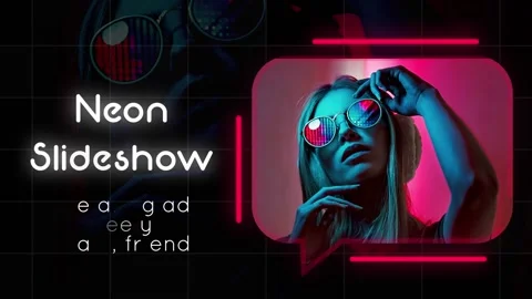 After Effects: Neon Slideshow for After Effects #195984235