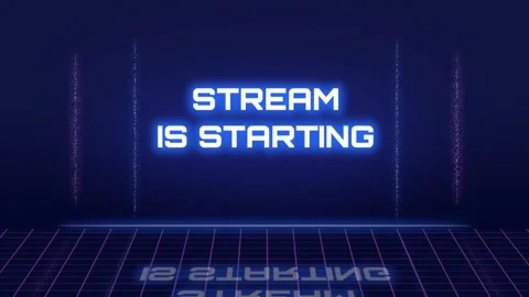 Neon stream overlay. Stream is starting ... | Stock Video | Pond5