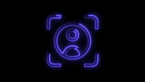 Neon style face recognition scan animati... | Stock Video | Pond5