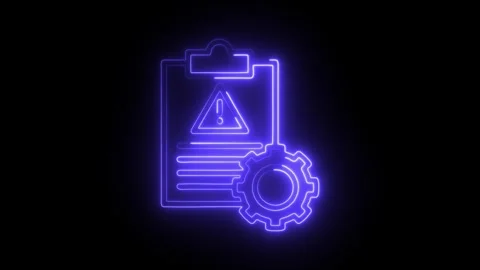 Neon style risk assessment report with g... | Stock Video | Pond5