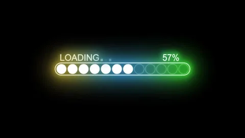 Neon Tech Loading Bar with Glow Effect, ... | Stock Video | Pond5