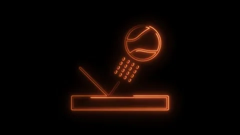 Neon tennis ball bouncing animation oran... | Stock Video | Pond5