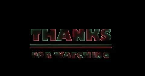 Neon text thank you for watching, 4K ani... | Stock Video | Pond5