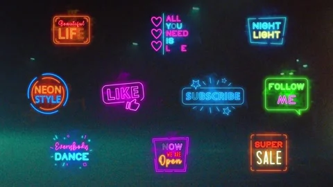 Neon Titles || After Effects ~ After Effects #157862835