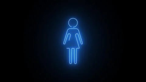 Neon Toilet sign animation. WC toilet si... | Stock Video | Pond5