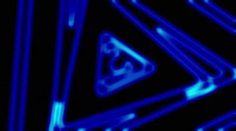 Neon triangles animation. 128 bpm. | Stock Video | Pond5