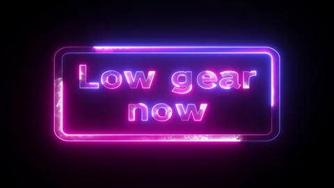 Neon triangular road caution sign with l... | Stock Video | Pond5