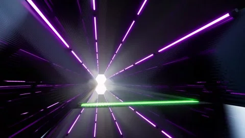 Neon Tunnel A Journey into the Future le... | Stock Video | Pond5