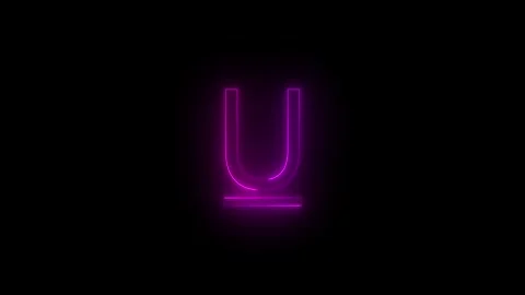 Neon underline icon glowing black backgr... | Stock Video | Pond5