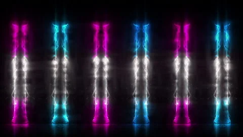 Neon Vivid abstract columns pattern with... | Stock Video | Pond5
