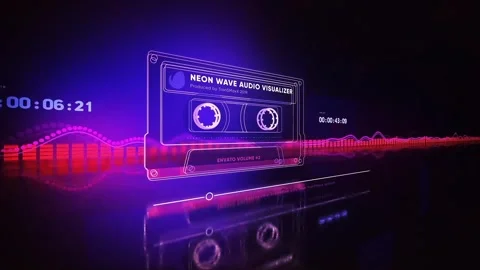 Neon Wave Audio Visualizer ~ After Effects #297675176