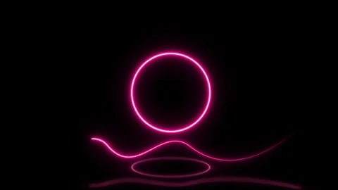 Neon wave logo. Animation of purple colo... | Stock Video | Pond5