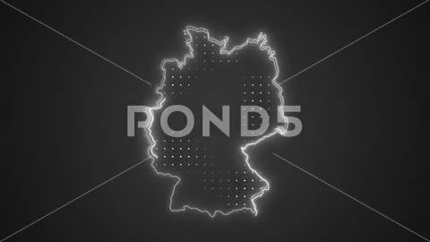 Neon White Germany Map Borders Outline Background Wallpaper: Graphic ...