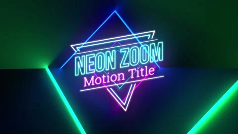 Neon Zoom Title ~ After Effects Project #169514939 | Pond5