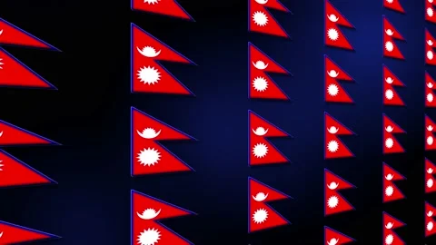 Nepal Flag Animated Background 3d Animat... | Stock Video | Pond5