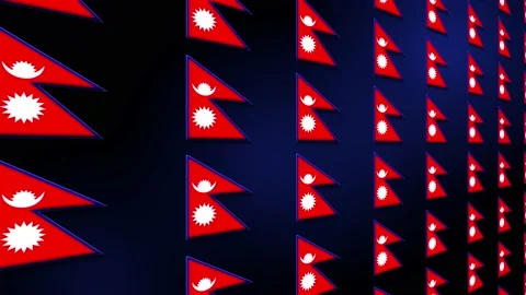 Nepal Flag Animated Background 3d Animat... | Stock Video | Pond5
