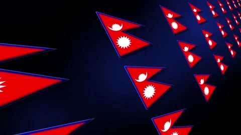 Nepal Flag Animated Background 3d Animat... | Stock Video | Pond5