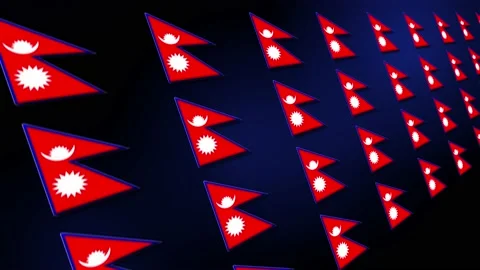 Nepal Flag Animated Background 3d Animat... | Stock Video | Pond5