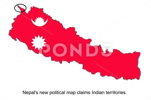 Nepal new political map claim India territories Kalapani Lipulake Border Dispute: Royalty Free ...