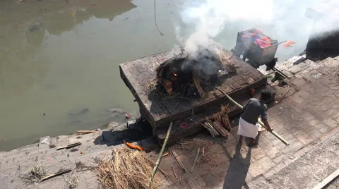 Burning Funeral Pyre Stock Video Footage | Royalty Free Burning Funeral ...