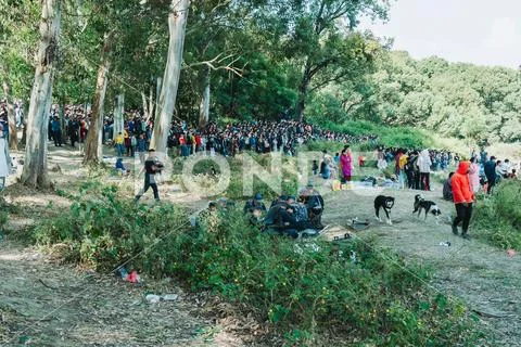 Photograph: Nepali Cricket Fans Watching Match Outside from the TU ...