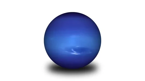 Neptune planet on white background. | Stock Video | Pond5
