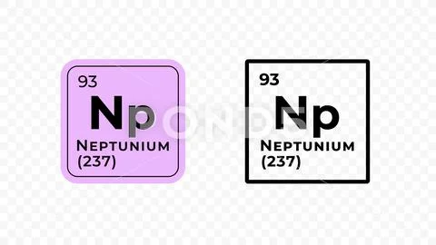 Neptunium, chemical element of the periodic table vector design ~ Clip ...