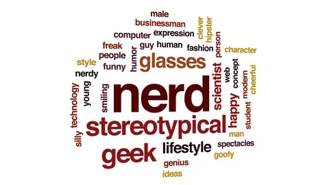 Nerd animated word cloud, text design an... | Stock Video | Pond5