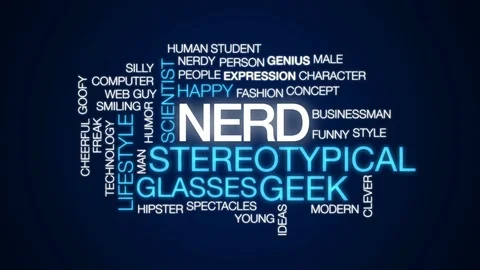 Nerd animated word cloud, text design an... | Stock Video | Pond5