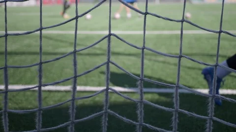 Net of a goal of a football stadium | Stock Video | Pond5