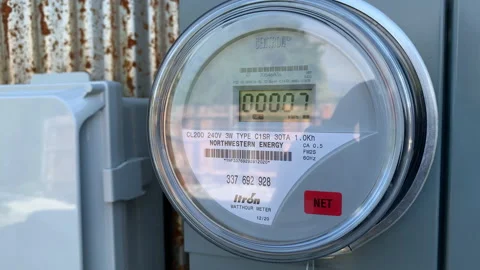 Net Meter for Solar PV Panels on Residen... | Stock Video | Pond5