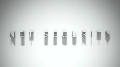 net security 3D title animation white te... | Stock Video | Pond5