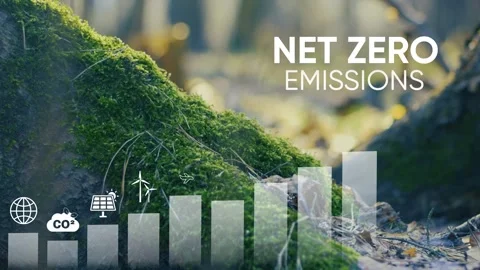 Net zero 2050. Carbon neutral concept. N... | Stock Video | Pond5