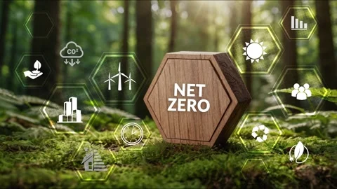 Net zero 2050 , carbon neutral concept. ... | Stock Video | Pond5